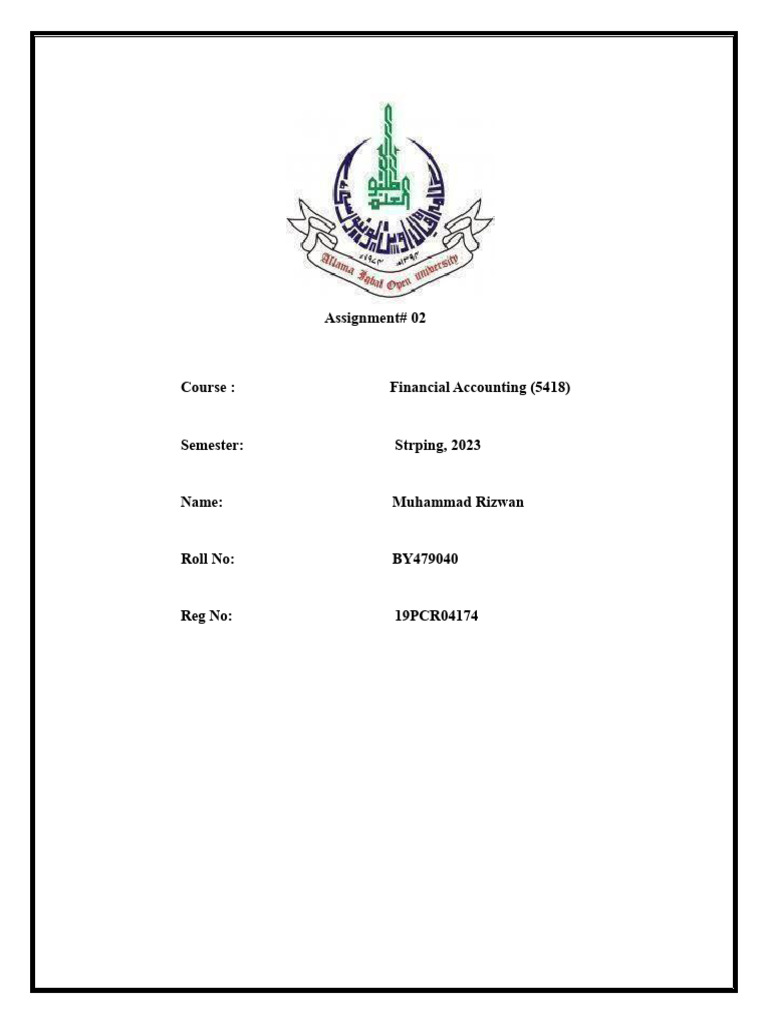 5418 Assignment # 02 | PDF | Equity (Finance) | Stocks 5418 Assignment # 02 | PDF | Equity (Finance) | Stocks