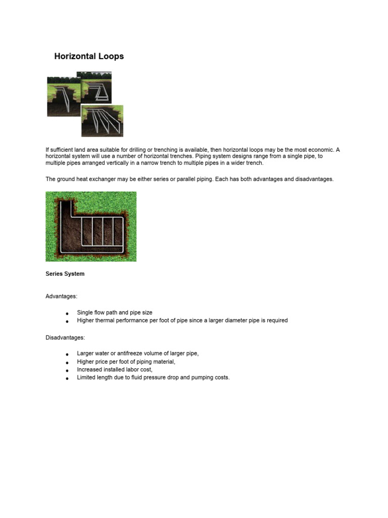 Horizontal Loops | PDF | Pipe (Fluid Conveyance) | Heat Pump