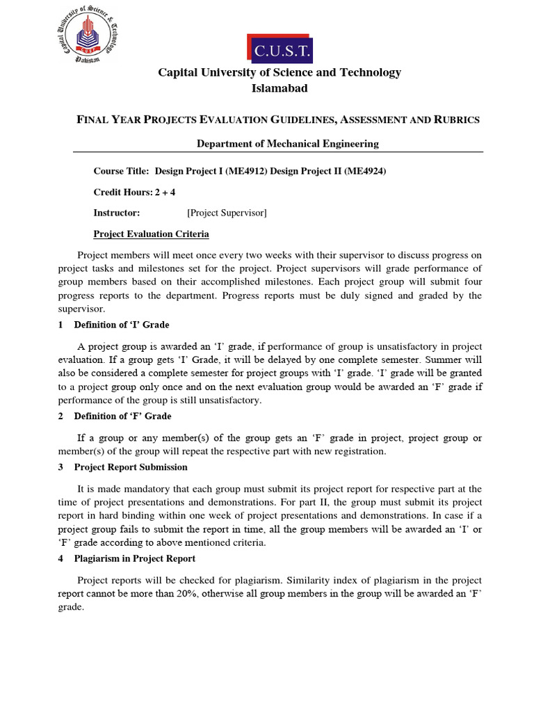 Evaluation Forms FYP1 OBE | Download Free PDF | Engineering | Evaluation