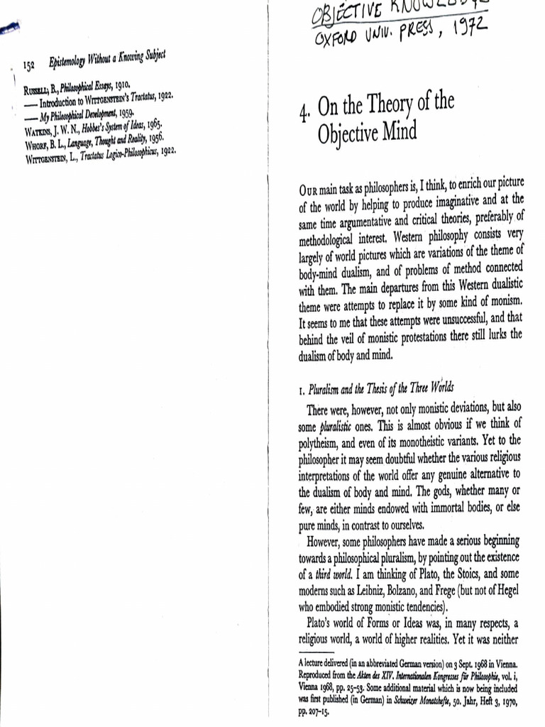 On The Theory of Objective Mind - Rotated | PDF