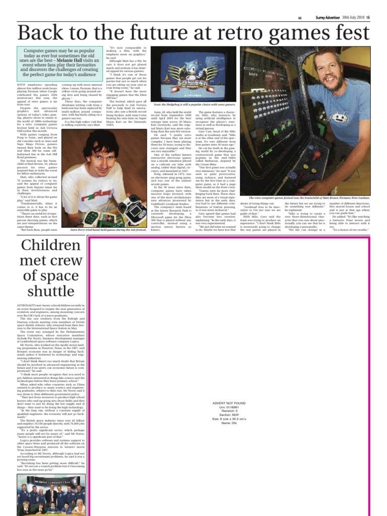 Retro Games Festival Highlights 1980s Fun | PDF | Video Games | Wii