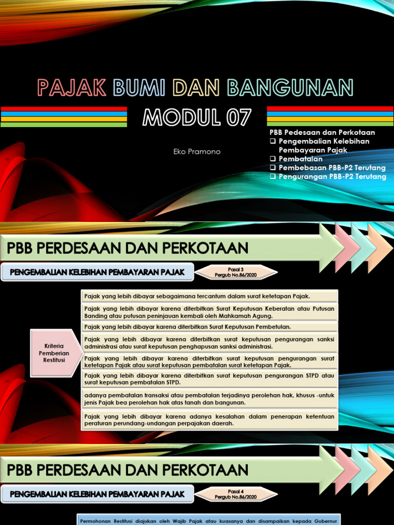PBB 2023 07.restitusi - Pengurangan | PDF