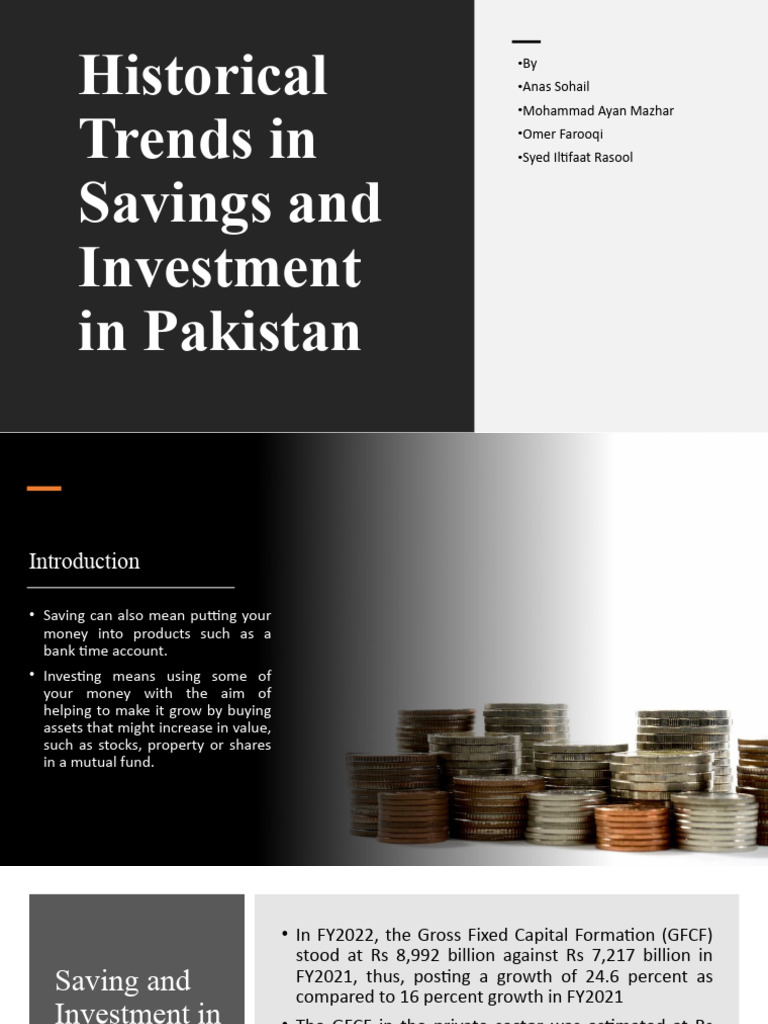 Historical Trends in Savings and Investment in Pakistan | PDF ...