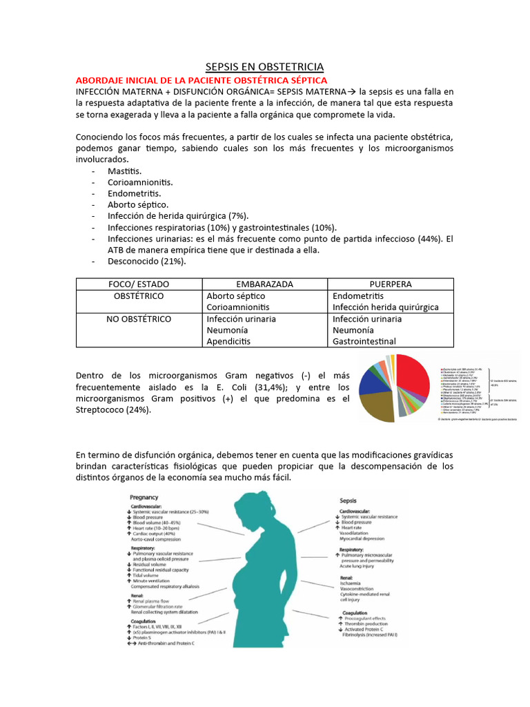 Sepsis en Obstetricia | PDF | Septicemia | Medicina