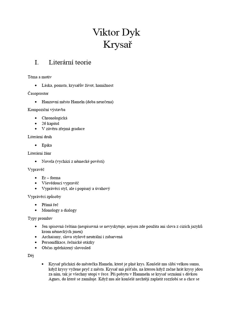 Viktor Dyk - Krysař | PDF