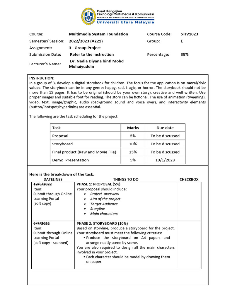 STIV1023 - A221 - Assignment 3 - Group Project 2 | PDF | Multimedia | Icon (Computing)