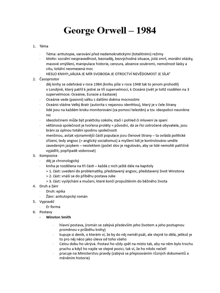 George Orwell - 1984: Winston Smith | PDF