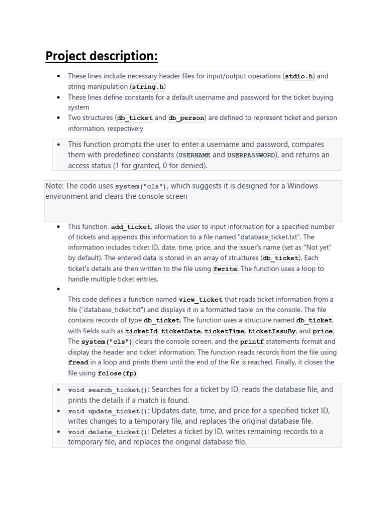 Project Description | PDF | Computer File | Control Flow