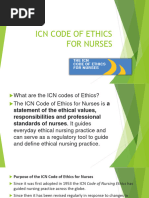 The ICN Code of Ethics For Nurses | PDF | Self-Improvement