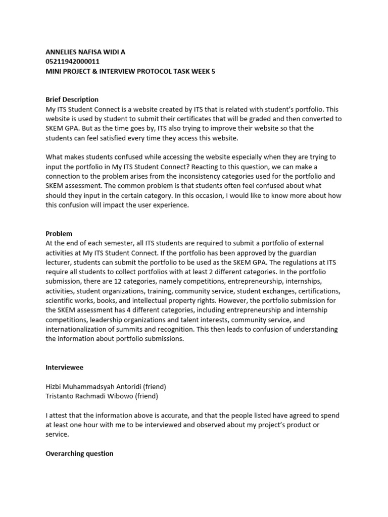 Interview Protocol Example Pdf Experience Human Communication 1119