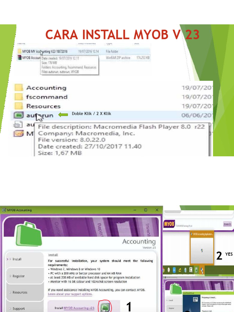 Cara Menginstal Myob V 23 | PDF | Pengelolaan Keuangan & Uang | Griya & Taman