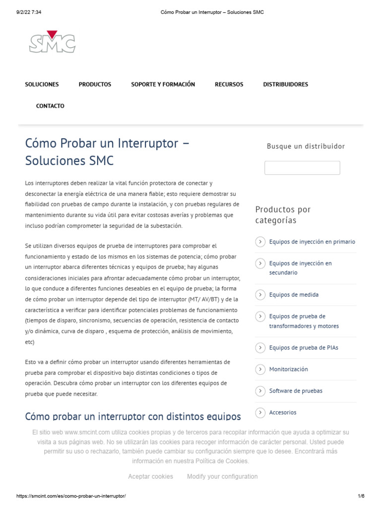 Cómo Probar un Interruptor – Soluciones SMC | PDF | Cookie HTTP ...