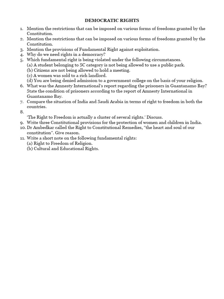 Democratic Rights | PDF