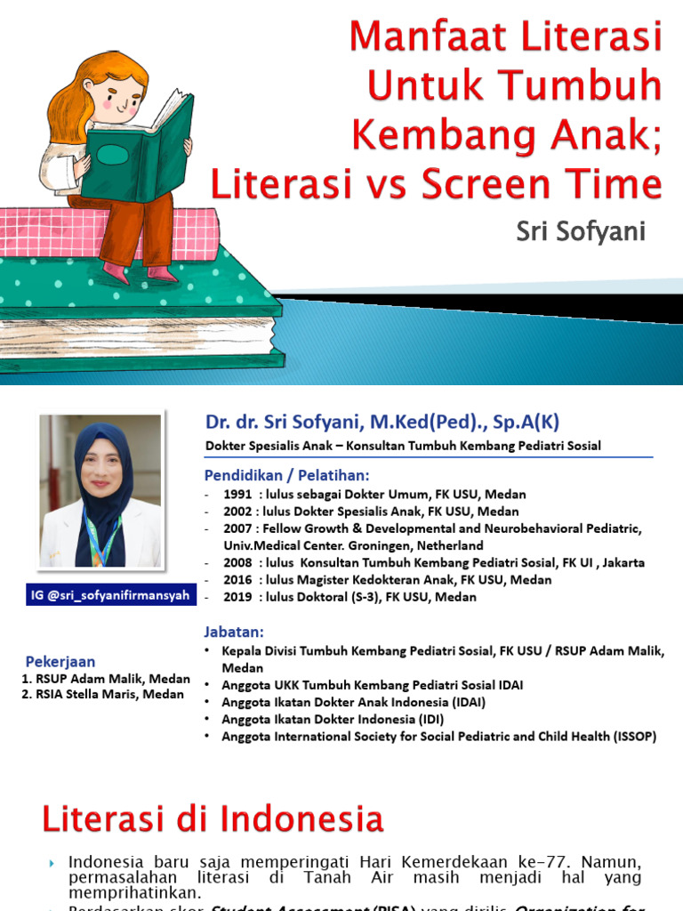 Materi Manfaat LITERASI untuk Tumbang Dr.dr.Sri Sofyani, Sp.A(K) | PDF
