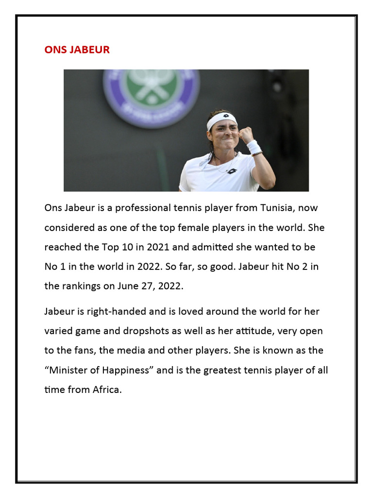 Ons Jabeur | PDF