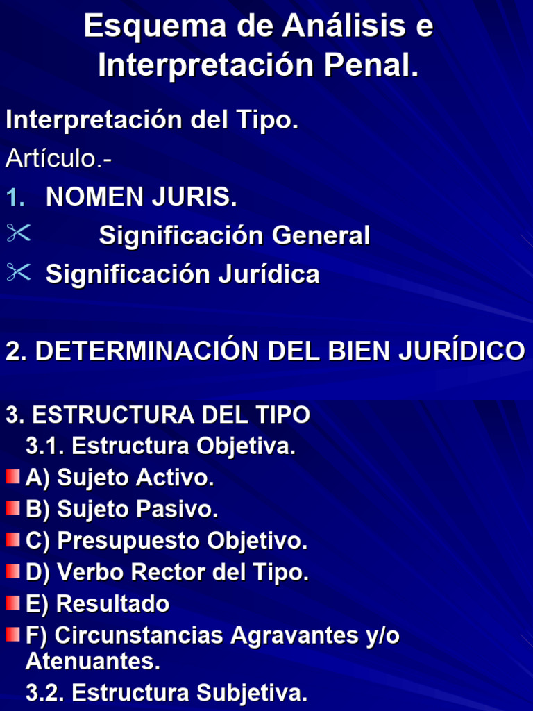 Esquema de Analisis e Interpretacion Penal(4) | PDF | Homicidio | Intención (Derecho Penal)