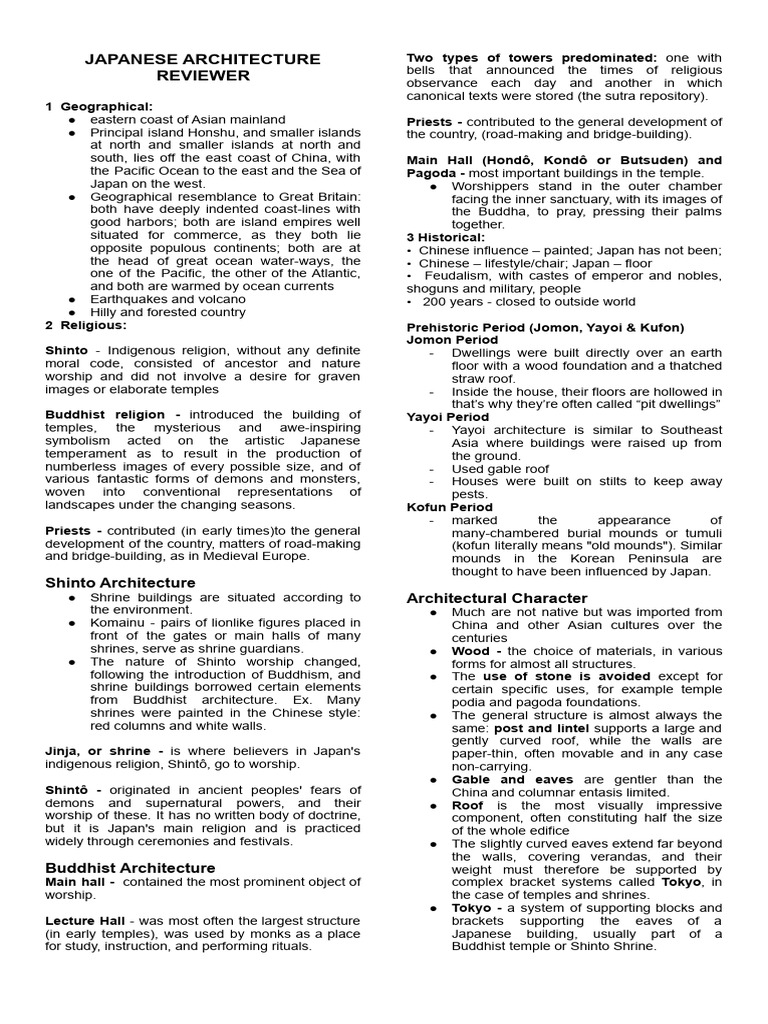 Japanese Architecture Insights | PDF | Shinto | Architectural Design