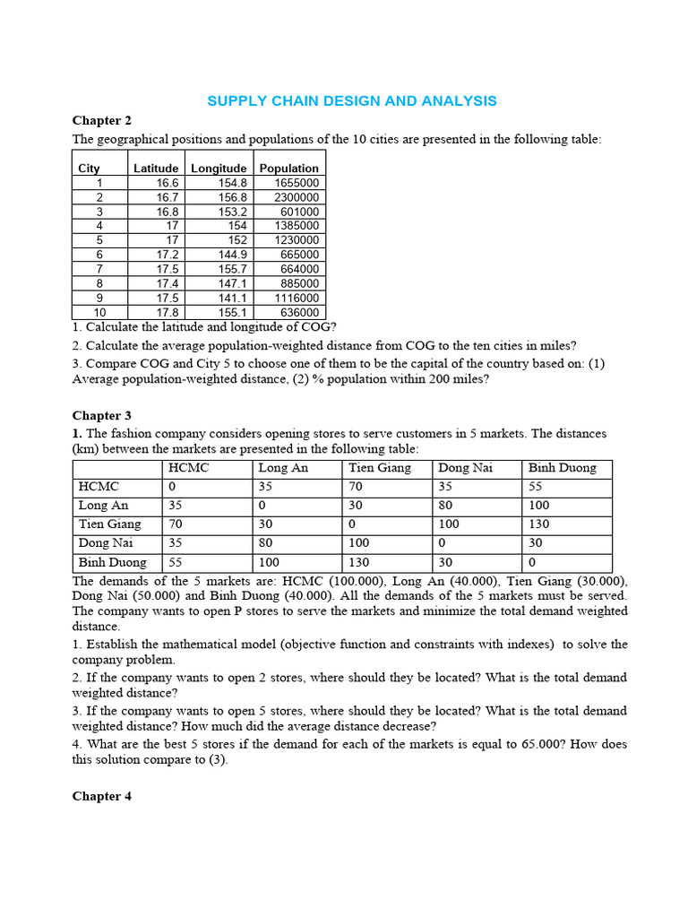 Exercise | PDF | Mathematical Optimization | Demand