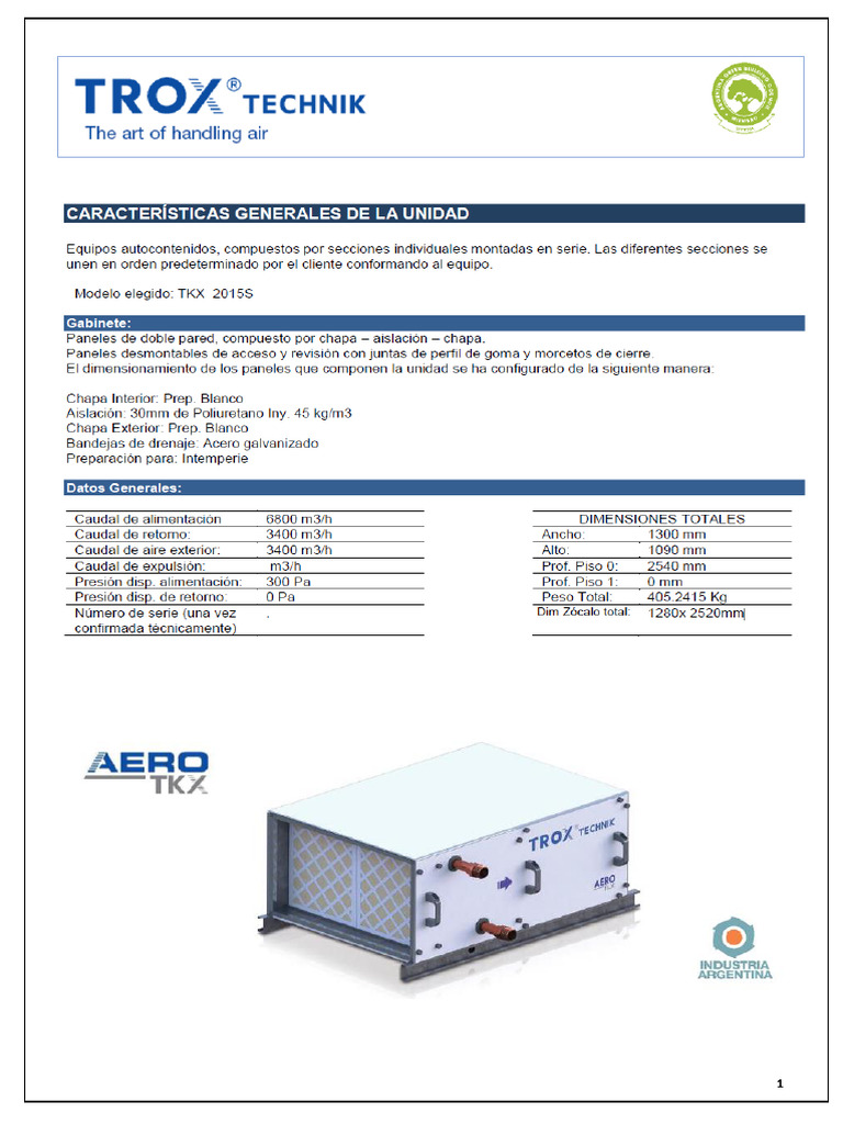 Catalago Equipo UTA TROX | PDF