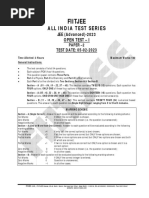 FIITJEE AITS JEE Adv Part-1 Paper-1 | PDF | Circle | Force