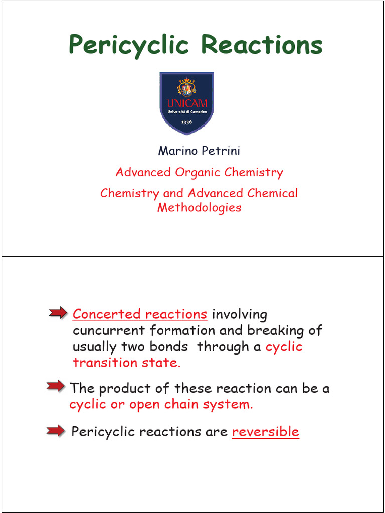 3L-Pericyclic Reactions | PDF | Organic Reactions | Unit Processes