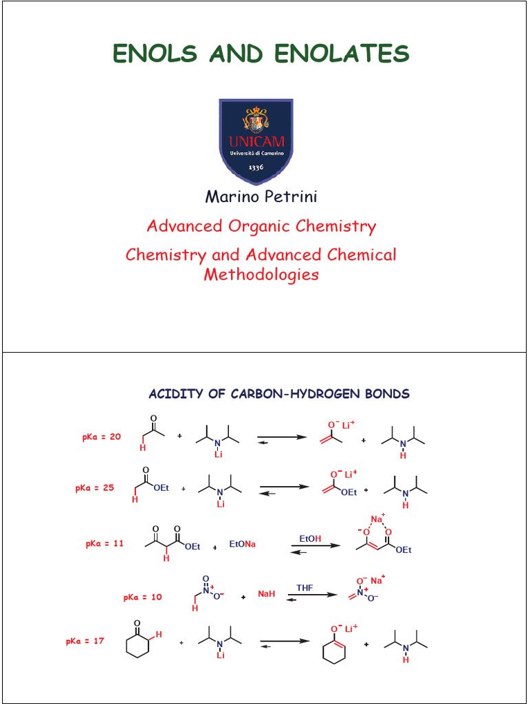 7L-Enols and Enolates | PDF | Chemical Compounds | Physical Chemistry