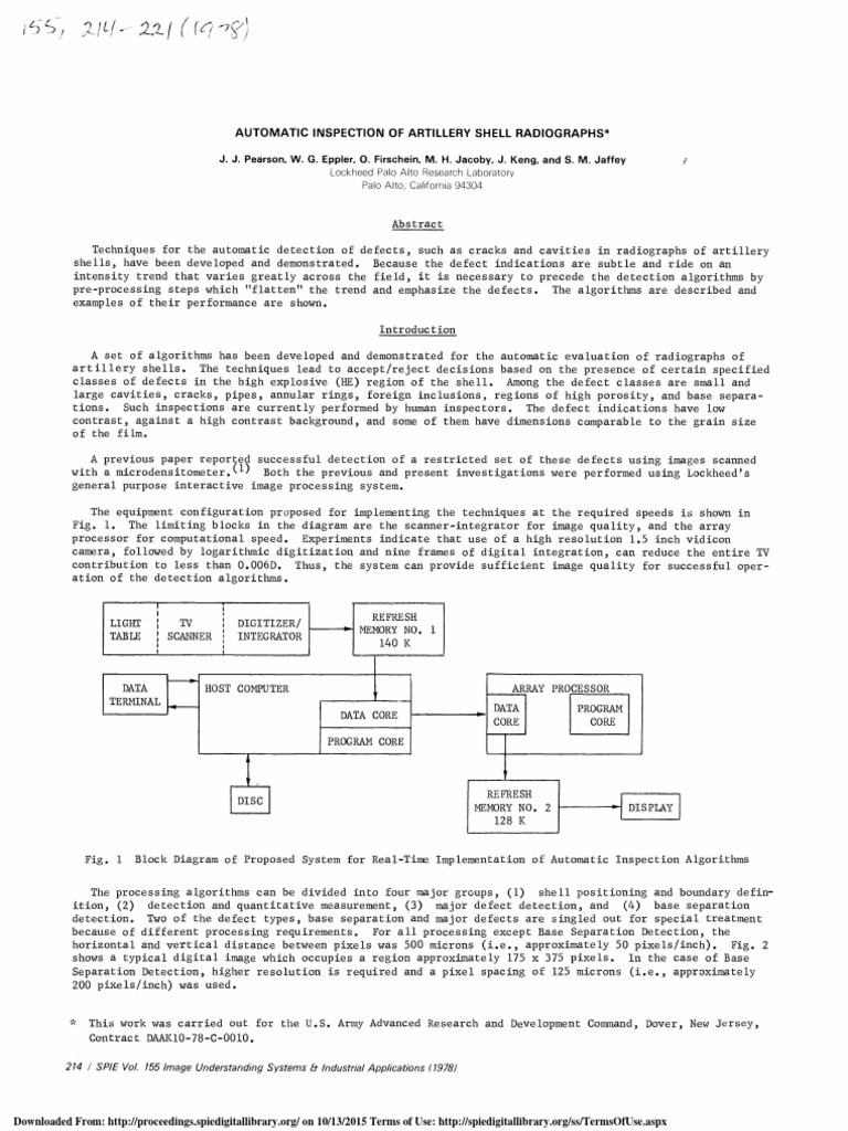 Automatic Defect Detection in Shell Radiographs | PDF | Image ...