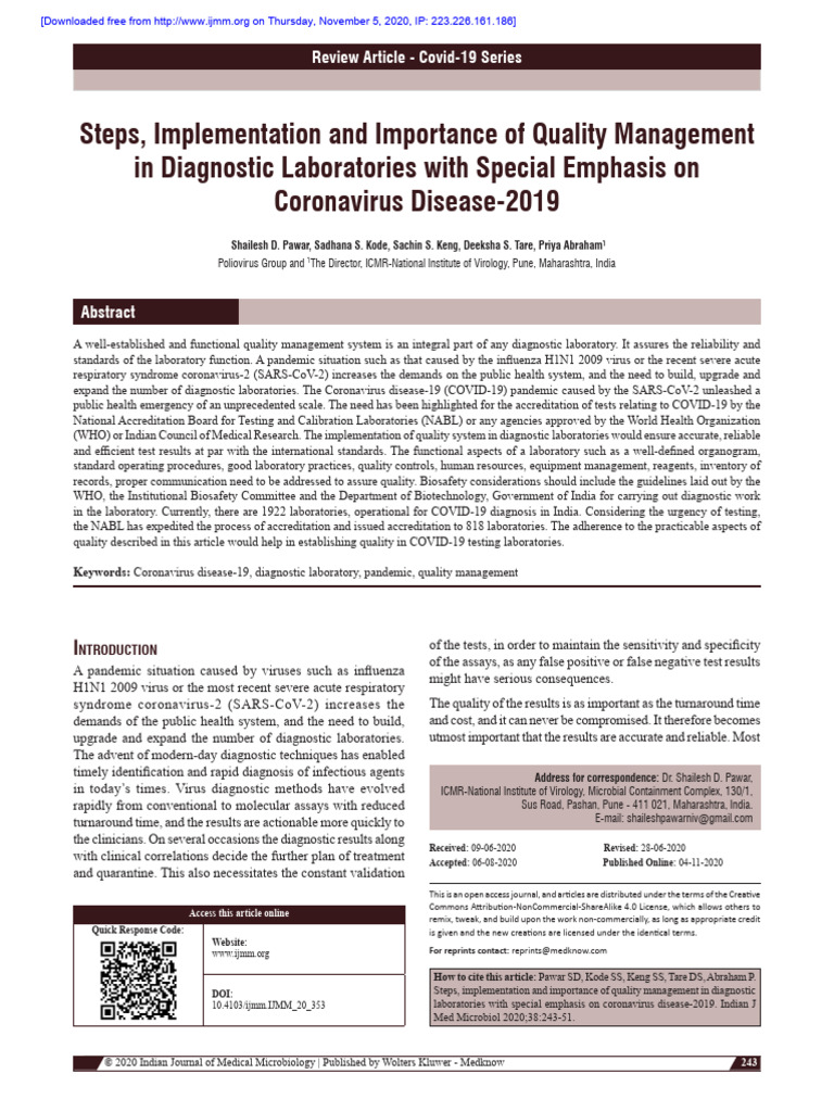 1-s2.0-S0255085720315280-main | PDF | Assay | Standardization