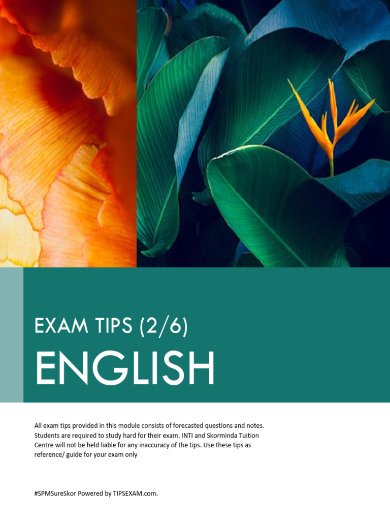 Exam Tips INTI English2 | PDF | Educational Technology | Internet