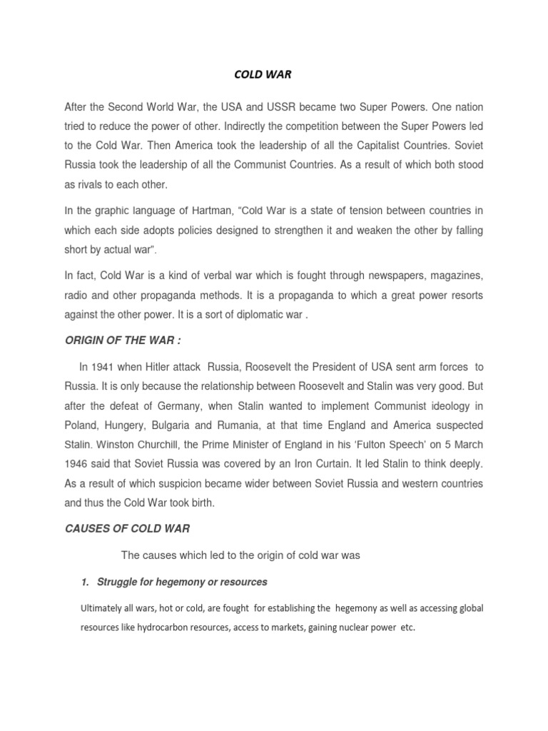 Cold War 2 | PDF | Cold War | Soviet Union