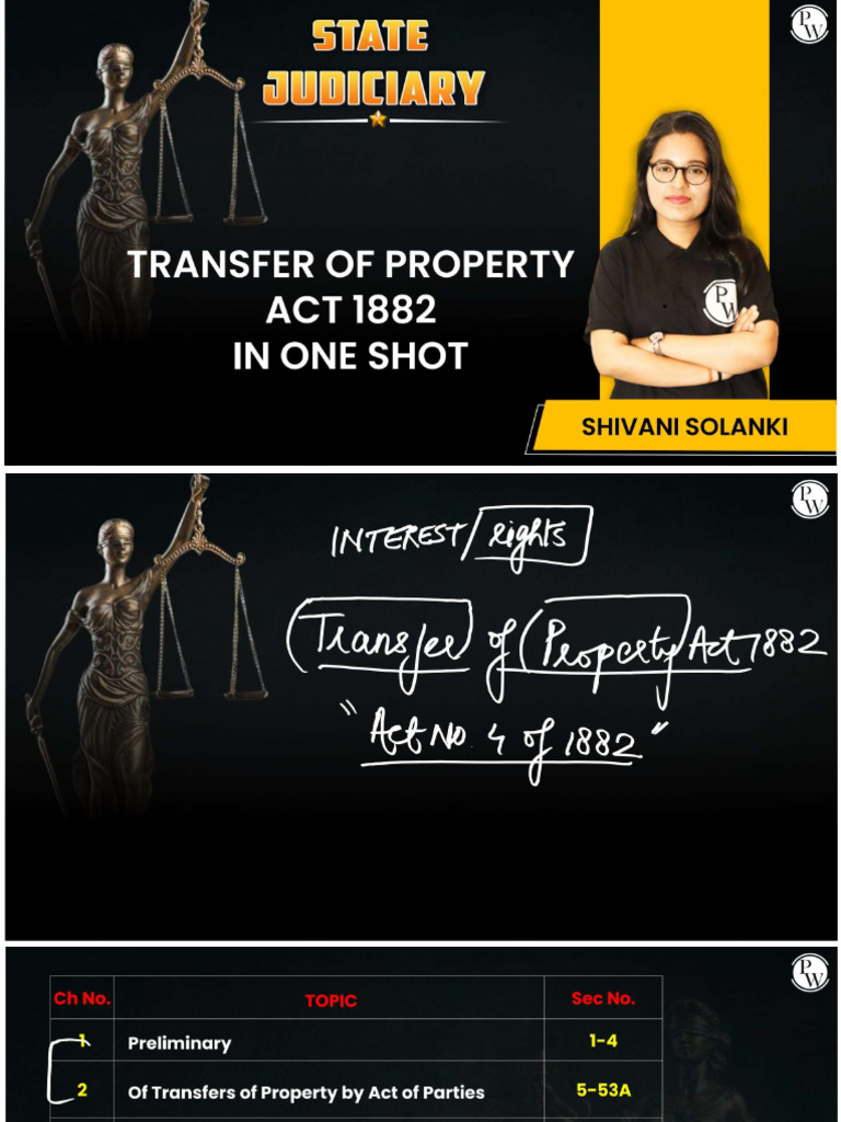 TP Act 1882 One Shot | PDF