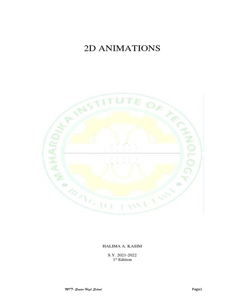 2D Animation Concepts and Techniques | PDF | Drawing | Animation