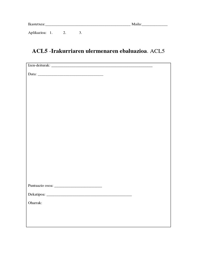 ACL-5. Ulermen Froga | PDF
