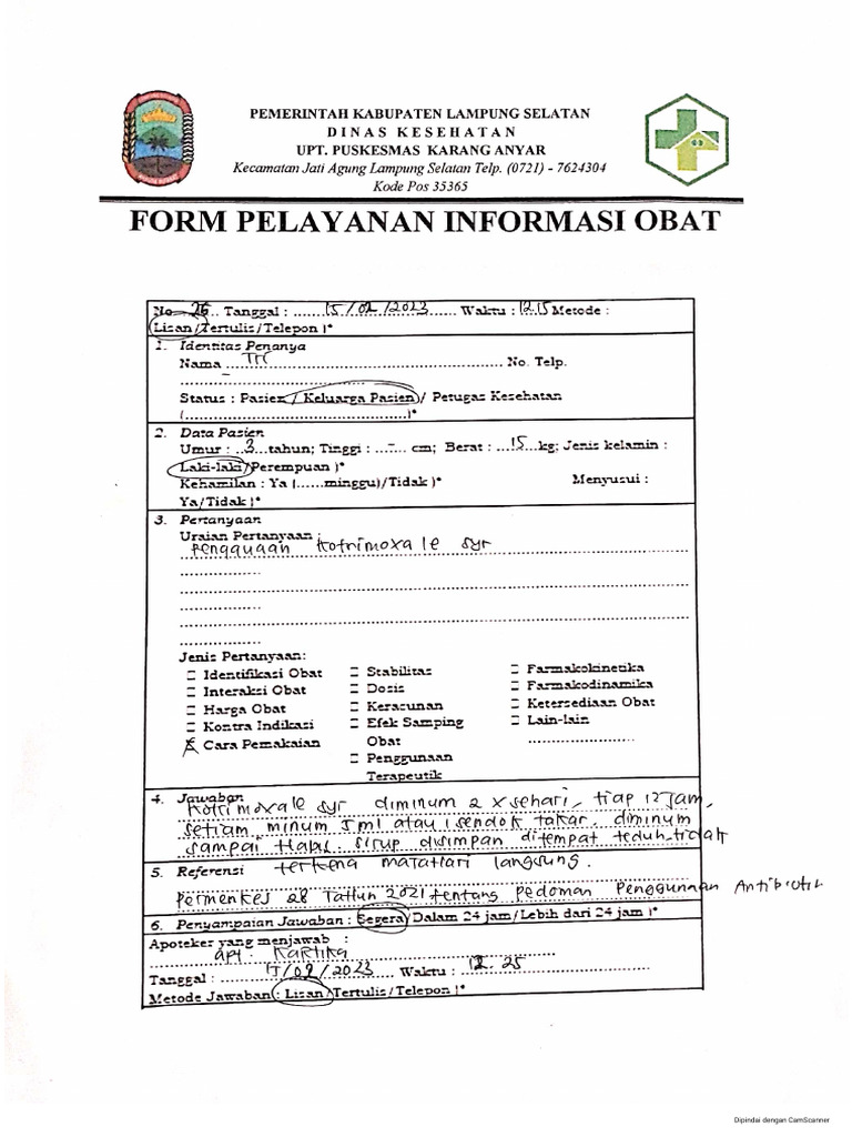 Pelayanan Informasi Obat | PDF