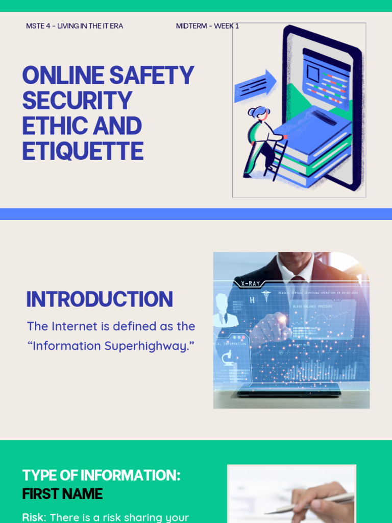 Online Safety Security Ethic and Etiquette | PDF | Internet Privacy | Security