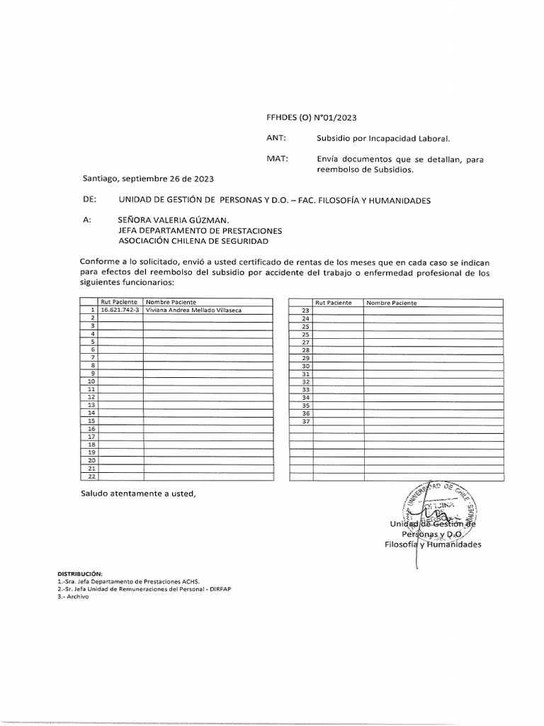 Carta Cobranza A ACHS | PDF