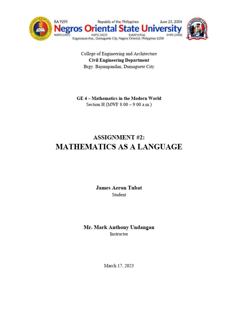 Mathematics As A Language | PDF | Logic | Mathematics