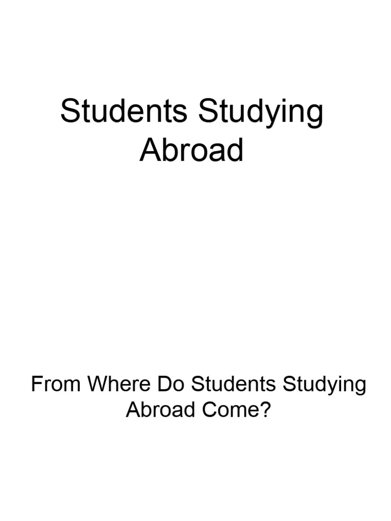 Students Studying Abroad | PDF | International Student | Asia