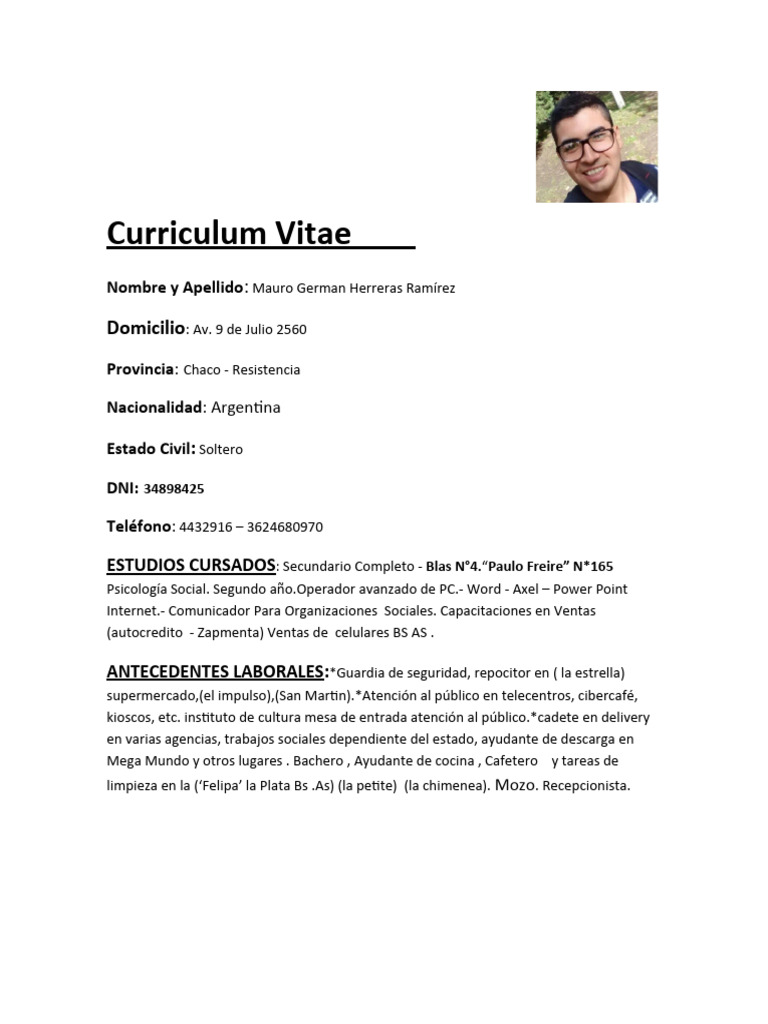 Curriculum Vitae Mauro 1 | PDF