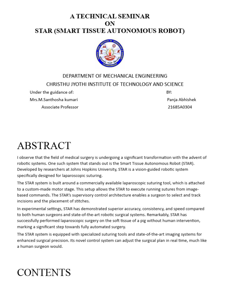 Star | PDF | Surgery | Robotics
