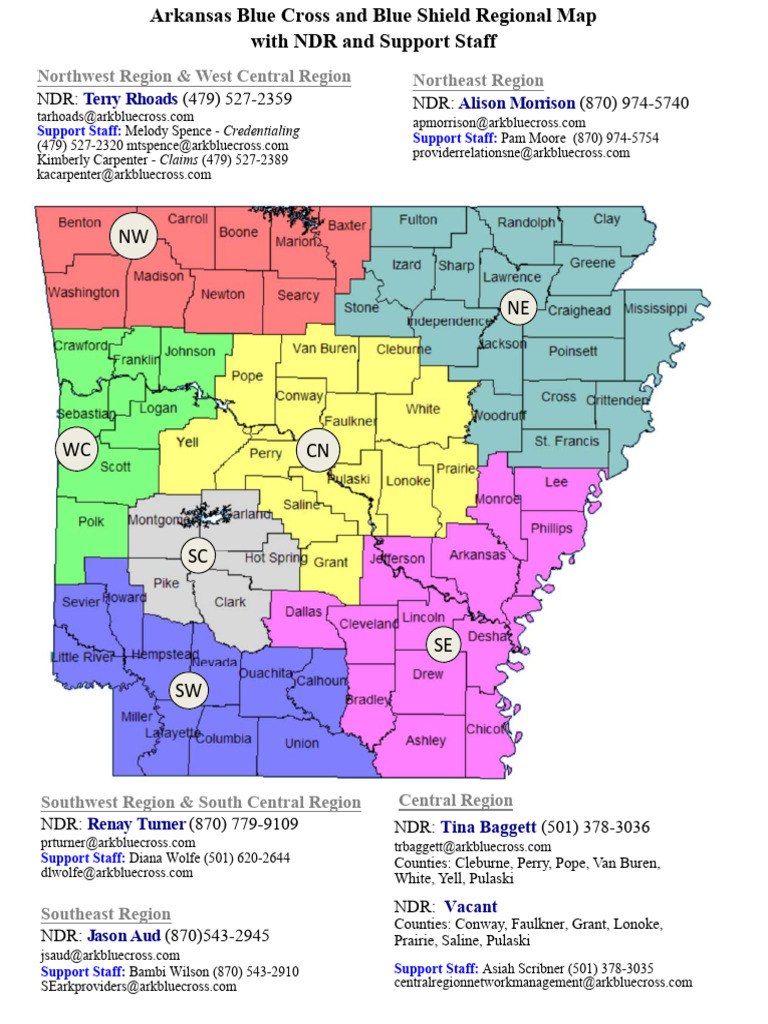 Arkansas Regional NDR Contact Map | PDF