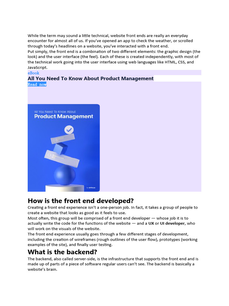 Front End | PDF | Websites | Dynamic Web Page