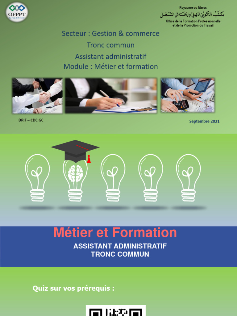 Formation Assistant Administratif OFPPT | PDF | Business | Comptabilité