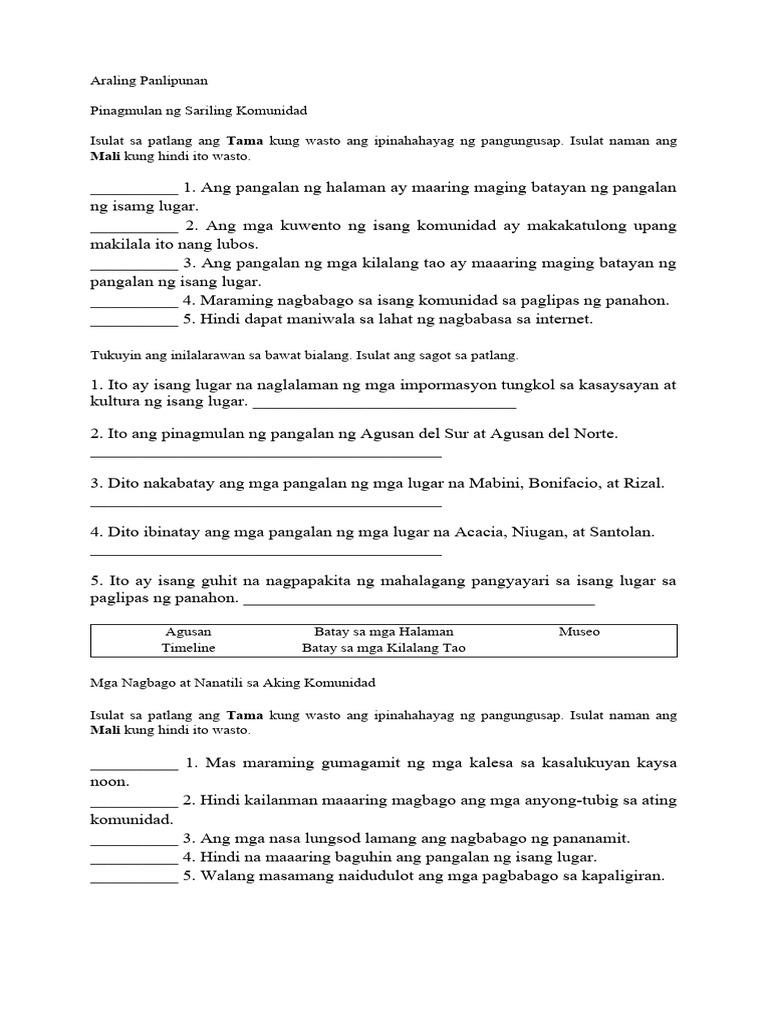 Araling Panlipunan (3rd Quarterly) | PDF