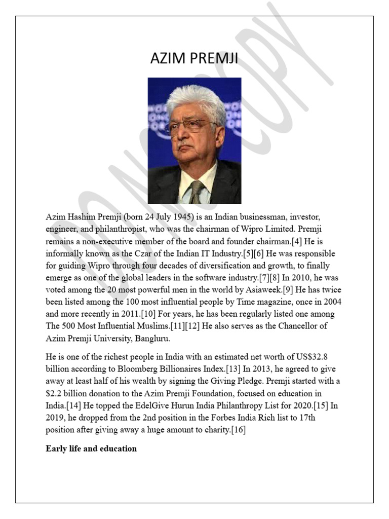 Azim Premji | PDF