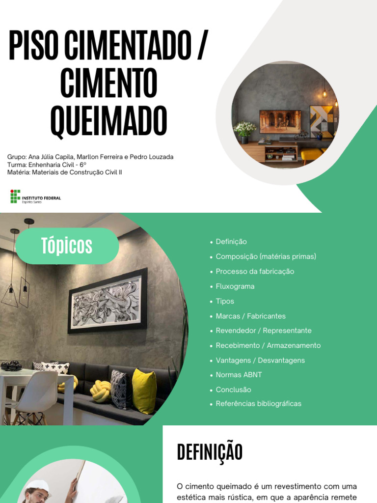 Cimento Queimado | PDF | Argamassa (alvenaria) | Cimento