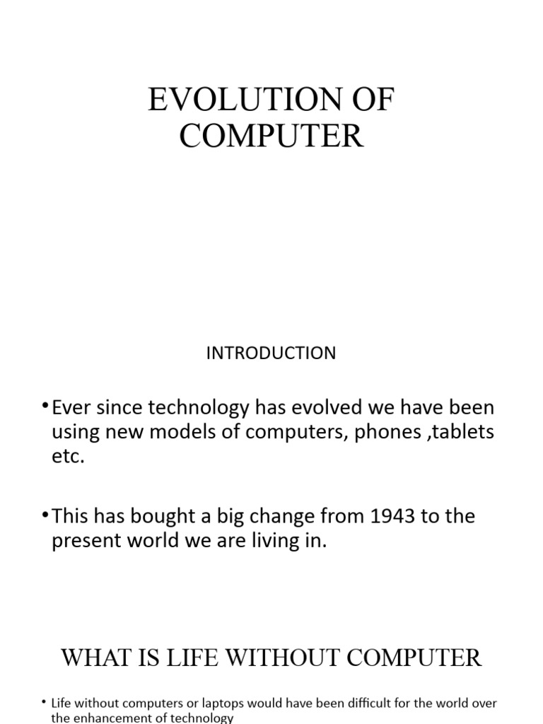 Evolution of Computer | PDF
