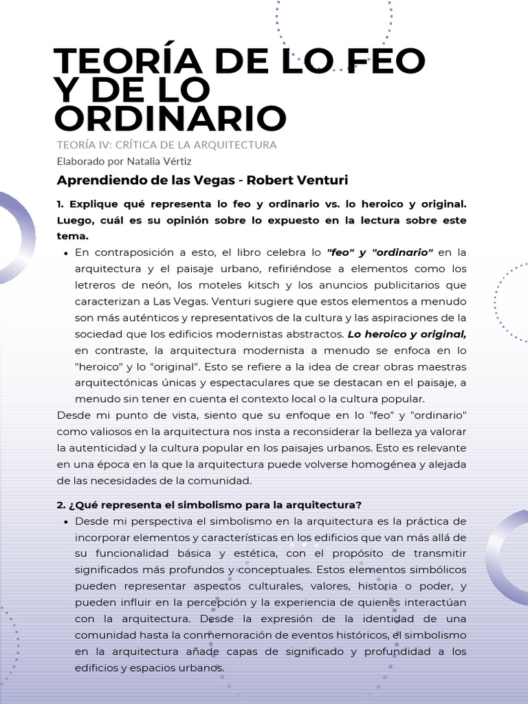 Asignación N°3-Teoría de Lo Feo y de Lo Ordinario | PDF | Placer