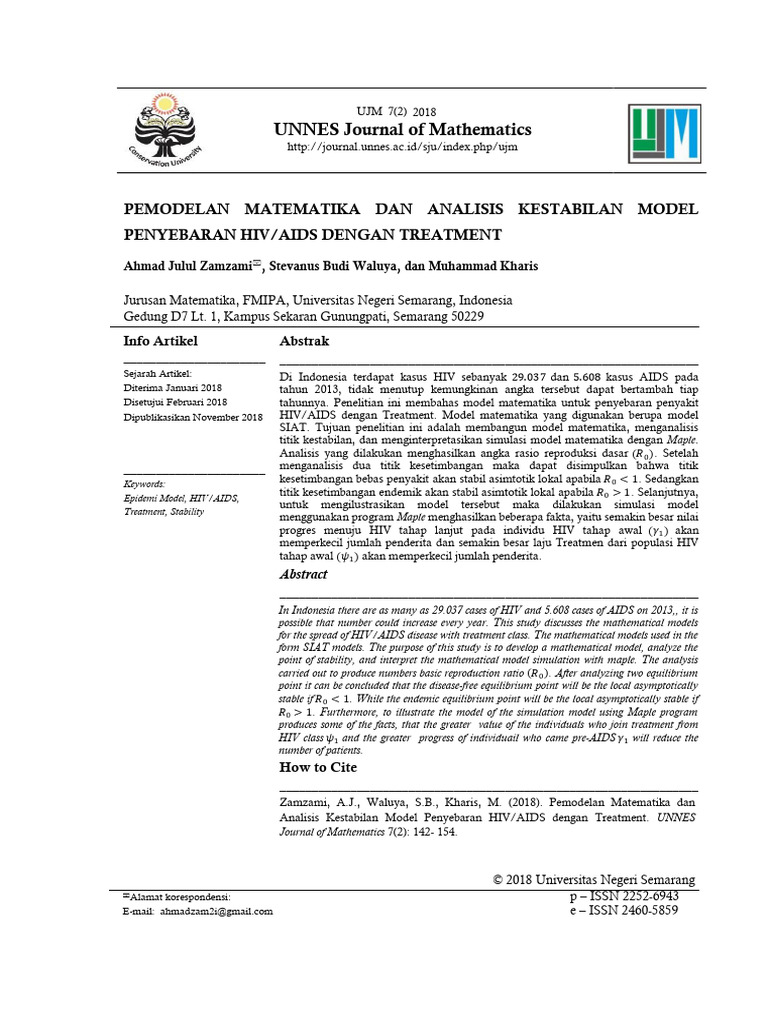 Model HIV/AIDS dengan Treatment | PDF