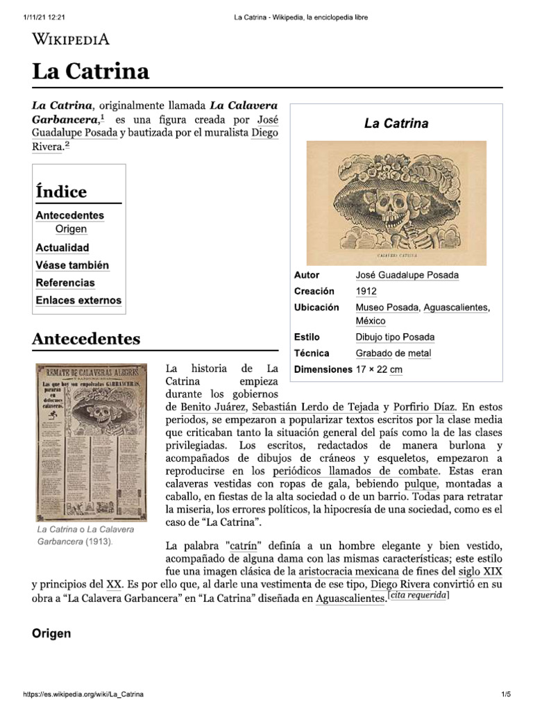 Catrina Origen | PDF